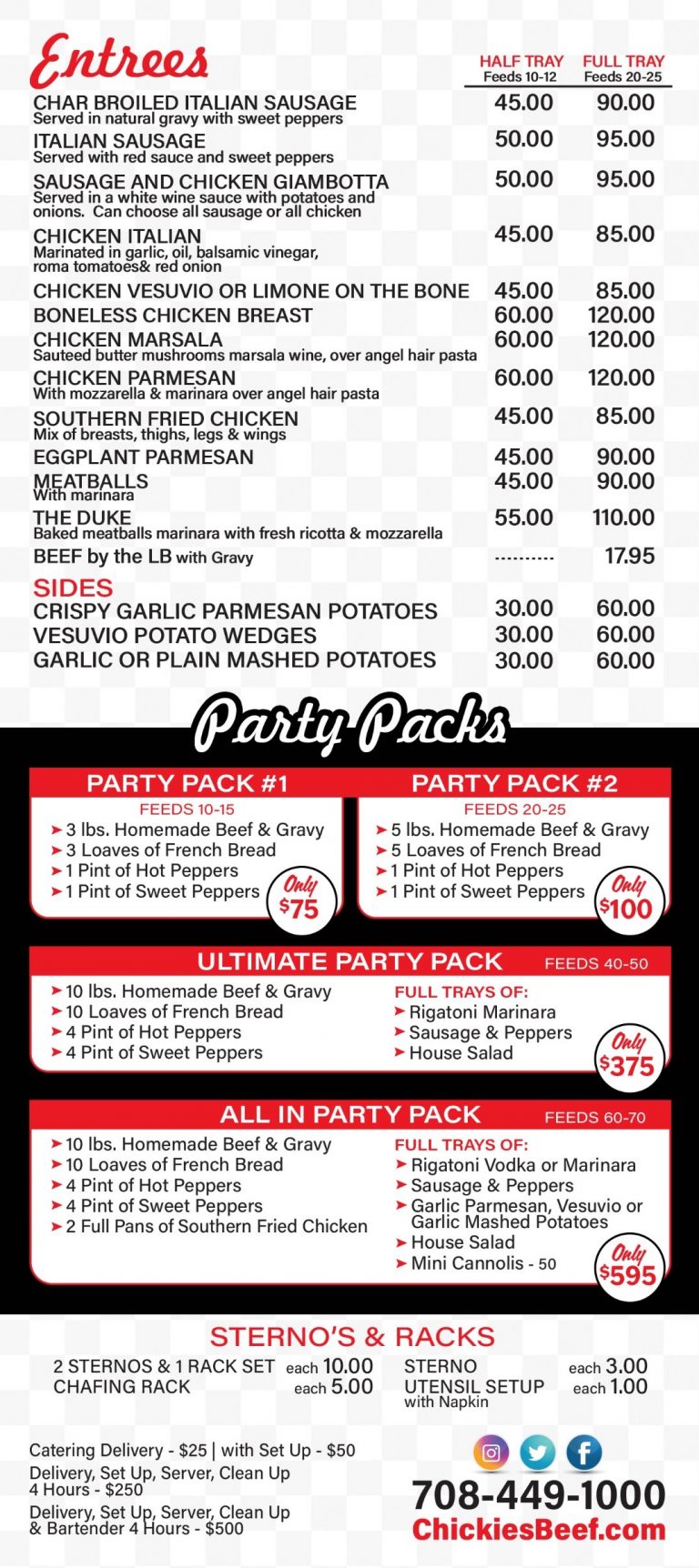 The Original Chickies | Homemade Beef, Italian Sausage and More!