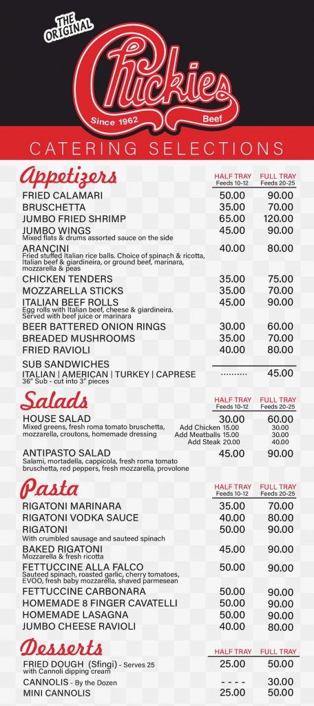 The Original Chickies | Homemade Beef, Italian Sausage and More!